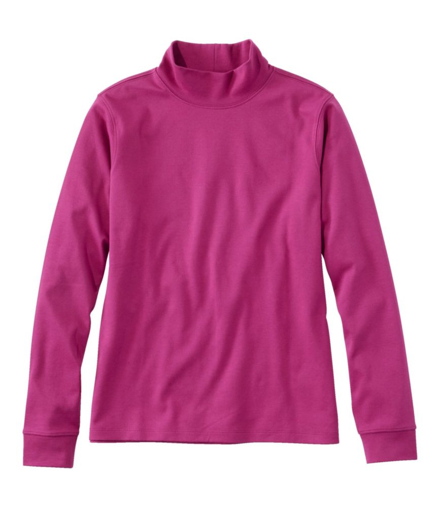 Women's L.L.Bean Interlock Mock-Turtleneck, Long-Sleeve | Tees & Knit ...
