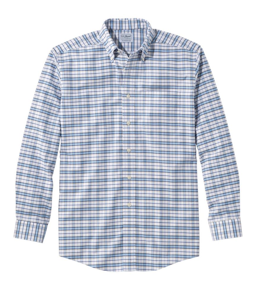 Men's Wrinkle-Free Classic Oxford Cloth Shirt, Traditional Fit Tattersall