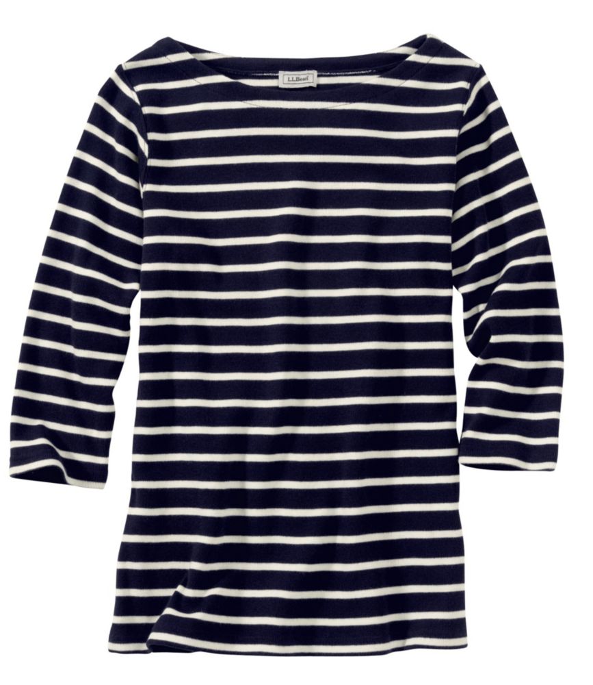 Women's French Sailor's Shirt, Three-Quarter-Sleeve Boatneck | Shirts ...