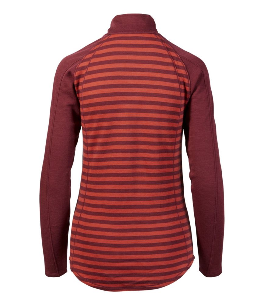Women's Cresta Wool Midweight Base Layer, Quarter-Zip Stripe | Base ...