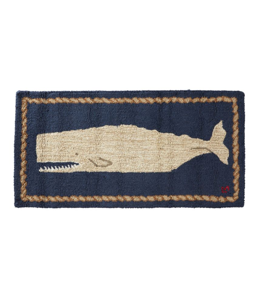 Wool Hooked Rug, White Whale 2' x 4' | Indoor at L.L.Bean
