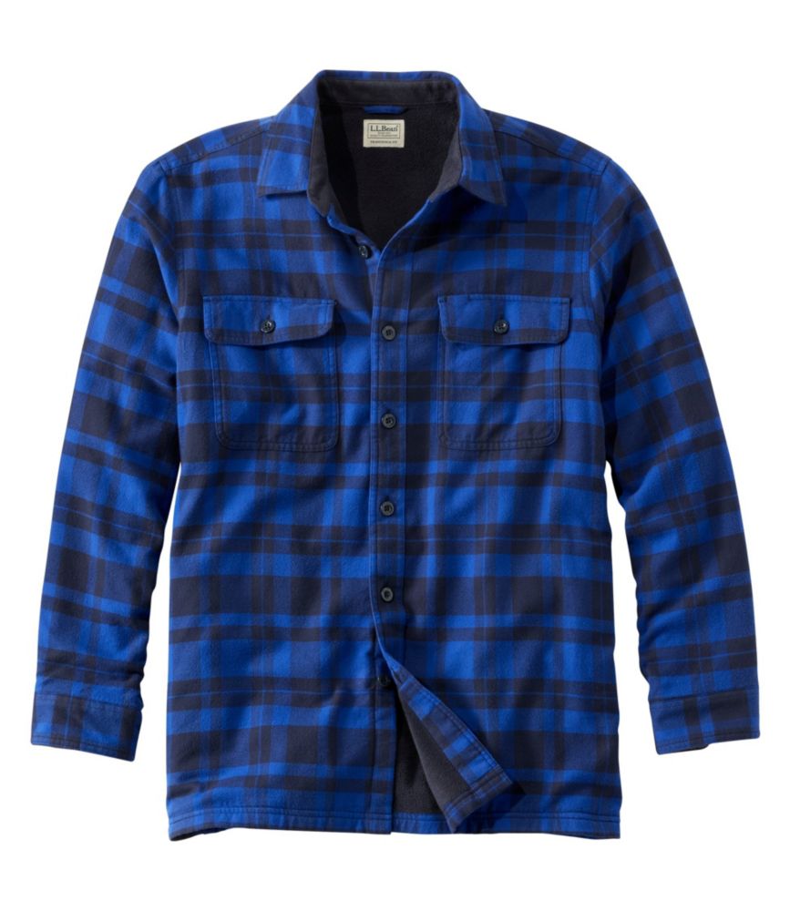 Men's Fleece-Lined Flannel Shirt, Traditional Fit | Shirts at L.L.Bean