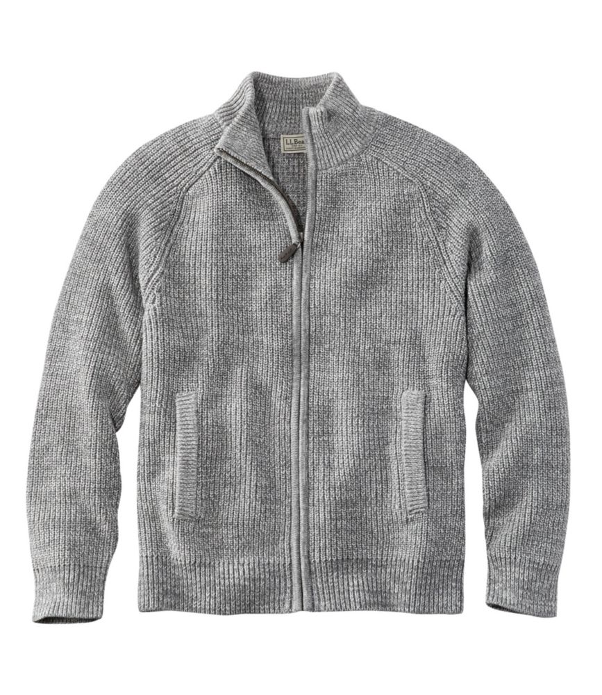 Men's Blue Jean Sweater, Full Zip