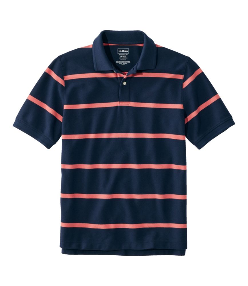 Men's Premium Double L® Polo, Banded Short-Sleeve Without Pocket Stripe ...