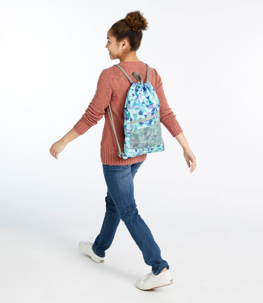 Drawstring Cinch Pack, Print | Ages 8 to 12 at L.L.Bean