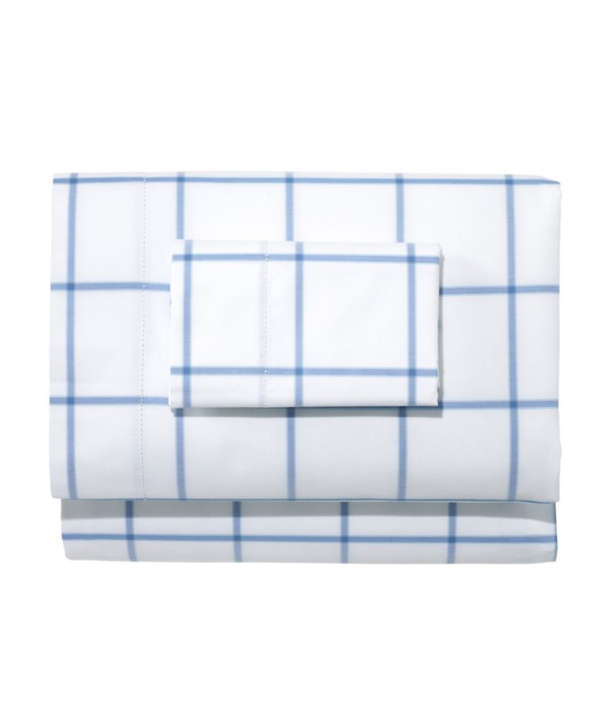 280-Thread-Count Pima Cotton Percale Sheet Set, Windowpane | Sheets at ...