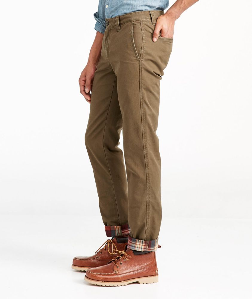 Men's Signature Washed Canvas Cloth Pants, Slim Straight Lined | Pants ...