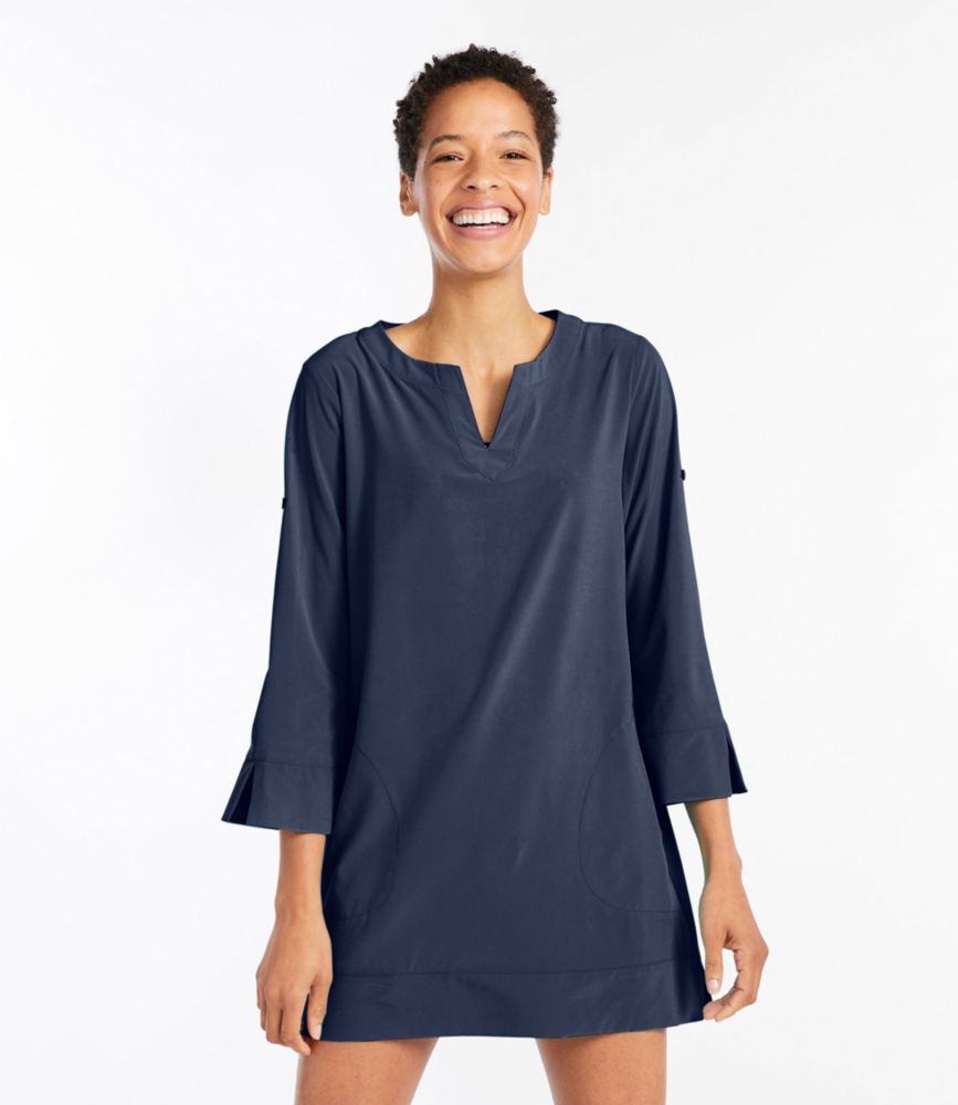 Women's L.L.Bean Stretch Swim Cover-Up, Splitneck Tunic | Swimwear at L ...