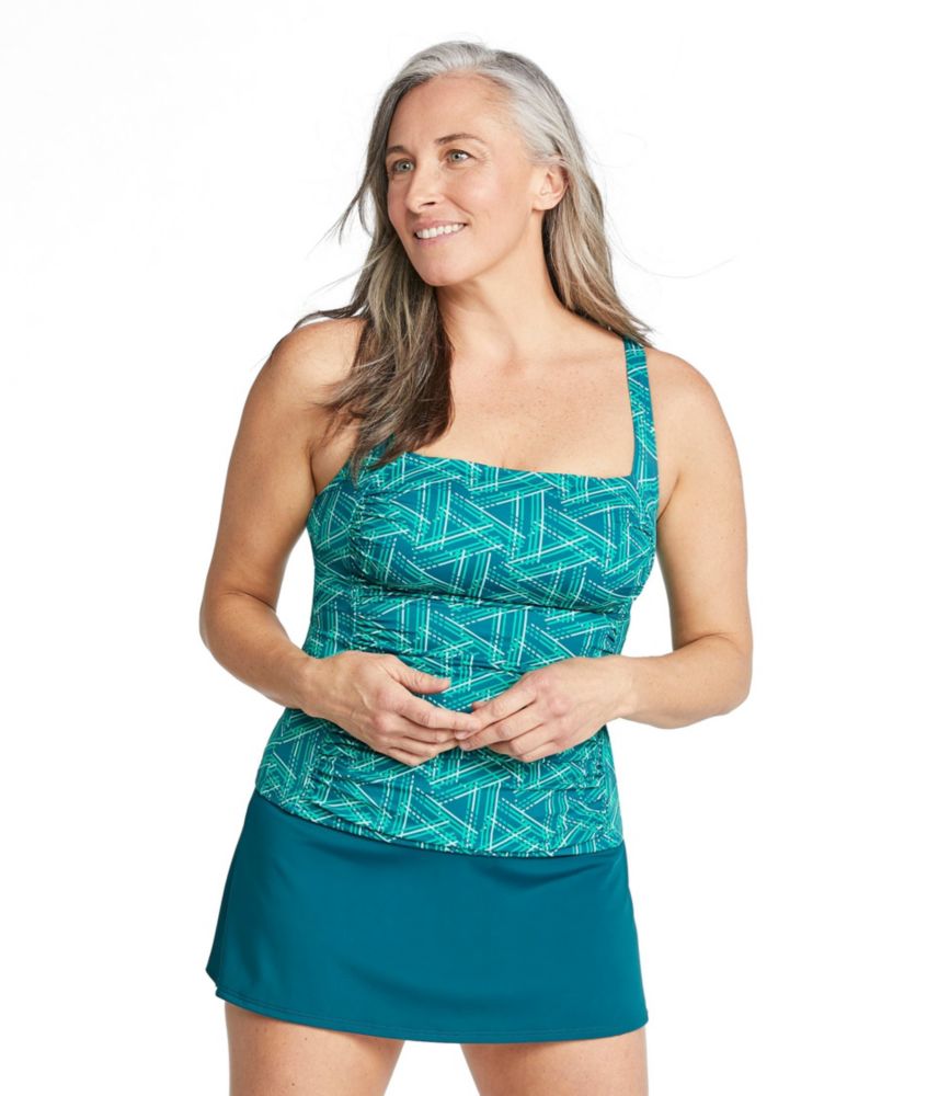Women's L.L.Bean Mix-and-Match Swimwear, Squareneck Tankini Print ...