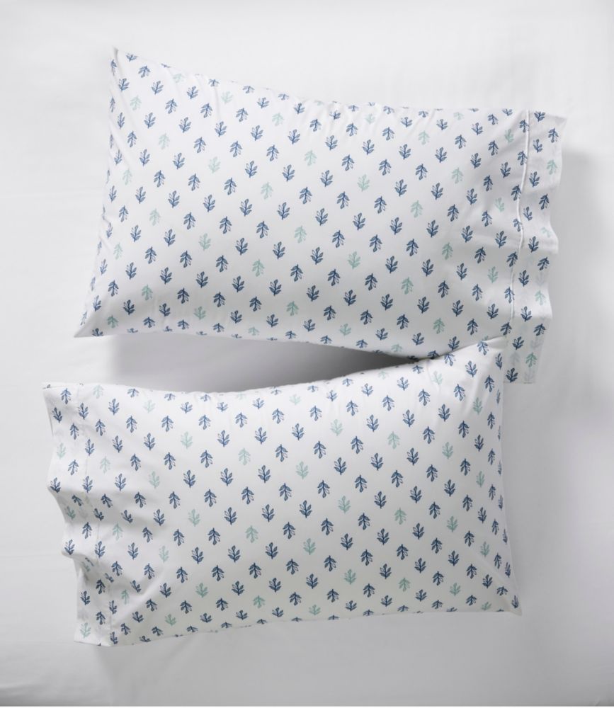 Sunwashed Percale Sheet Collection, Leaf Print | Sheets at L.L.Bean