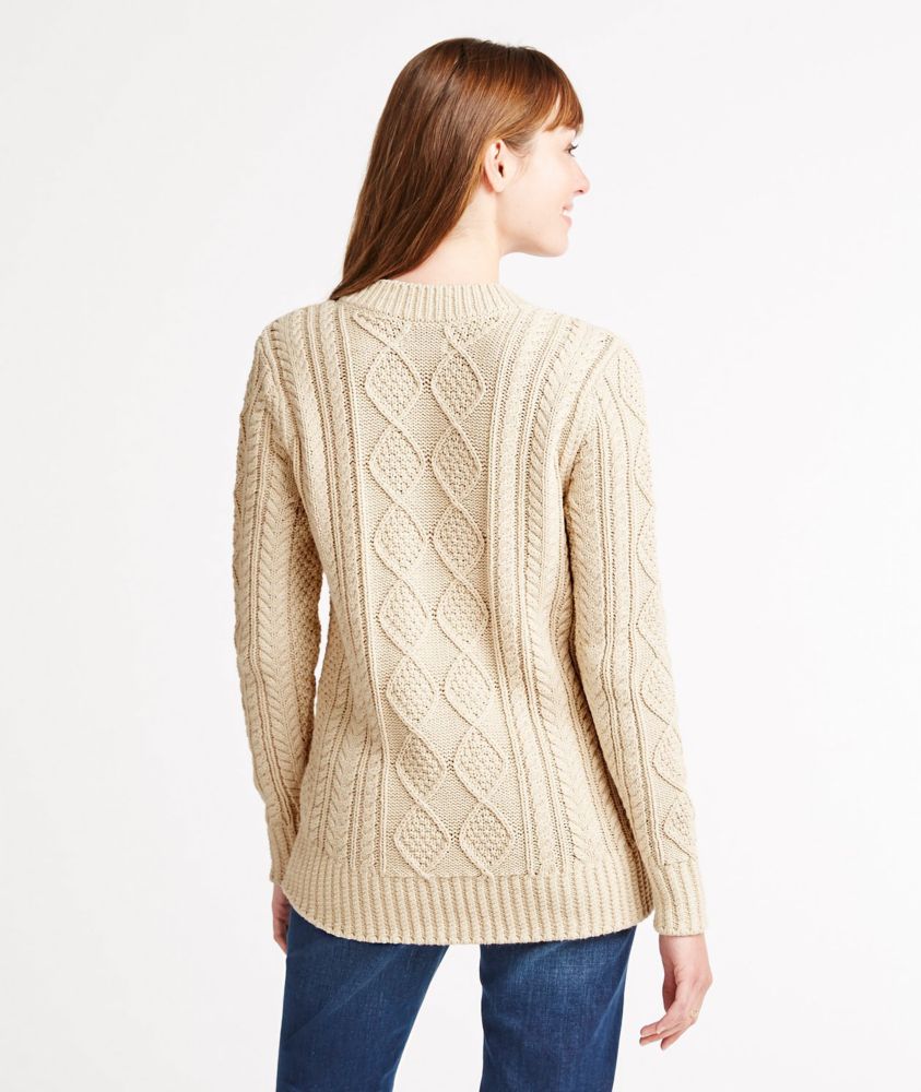 Women's Signature Cotton Fisherman Sweater, V-Neck Tunic | Sweaters at ...