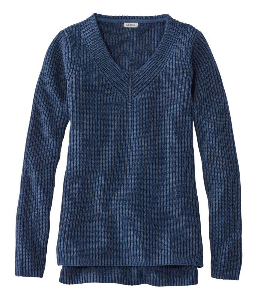 Women's L.L.Bean Shaker-Stitch Sweater, V-Neck Pullover | Sweaters at L ...