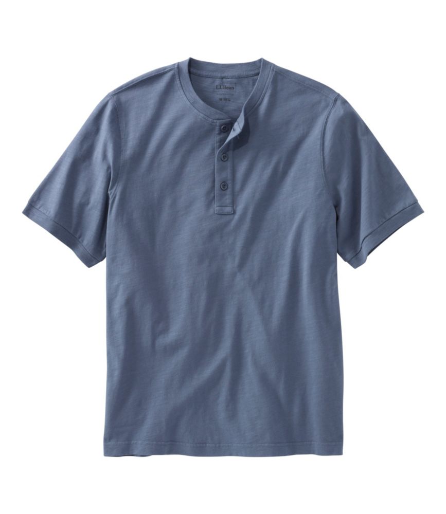 Men's Lakewashed Organic Cotton Shirt, Short-Sleeve Henley | Shirts at ...