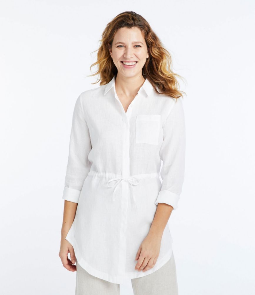 Women's Premium Washable Linen Drawstring Tunic | Shirts & Tops at L.L.Bean