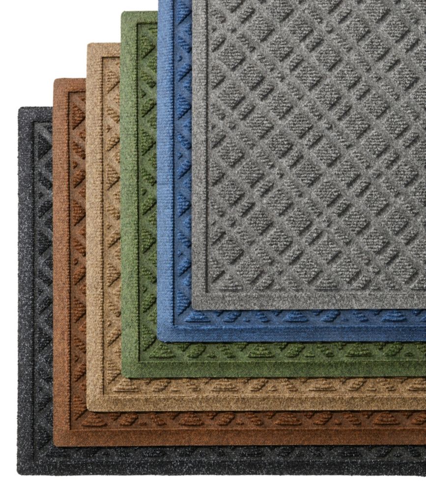 Heavyweight Recycled Waterhog Doormat, Crescent, Plaid | Waterhog Mats ...