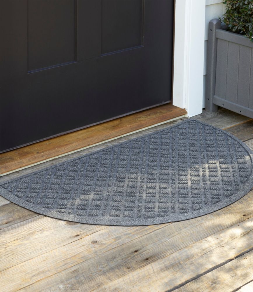 Heavyweight Recycled Waterhog Doormat, Crescent, Plaid | Waterhog Mats ...