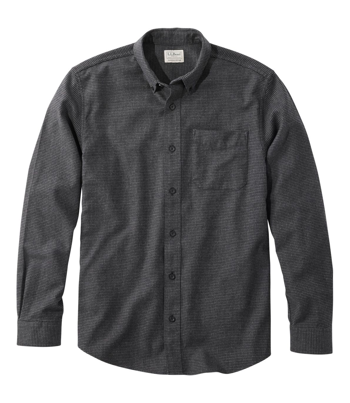 Mens Wicked Good Flannel Shirt Slightly Fitted Houndstooth At Ll Bean