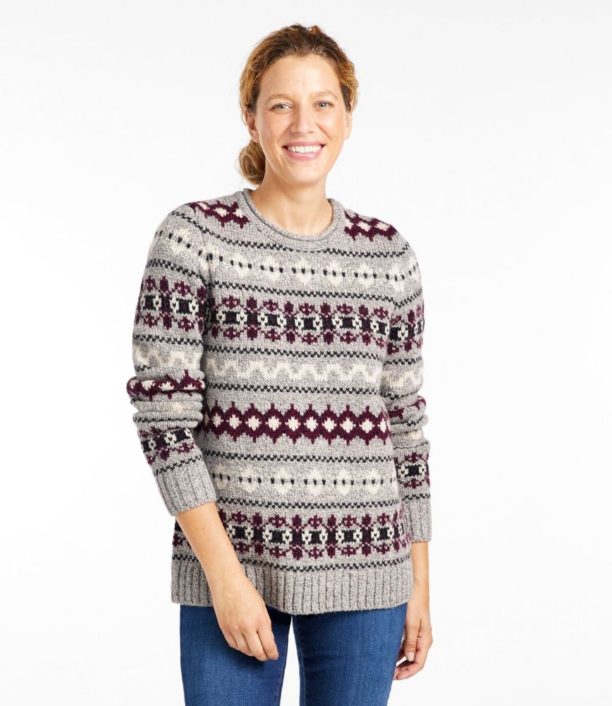 Women's Bean's Classic Ragg Wool Sweater, Crewneck Vintage Fair Isle ...
