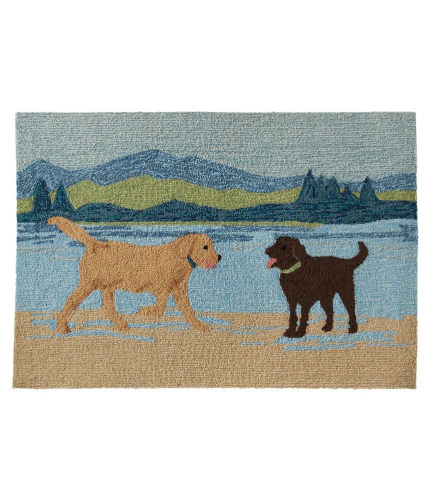 Indoor/Outdoor Vacationland Rug, Scenic Dogs | Indoor at L.L.Bean