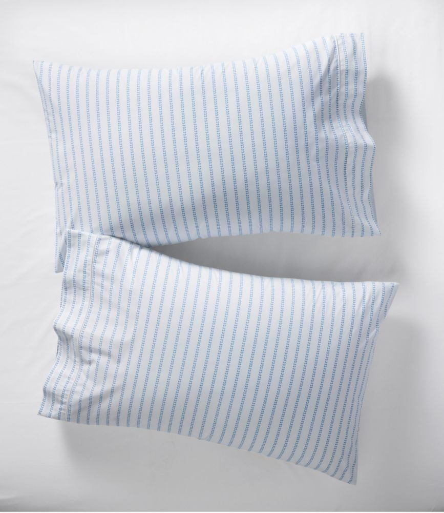 Sunwashed Percale Sheet Collection, Stripe Leaf | Sheets at L.L.Bean