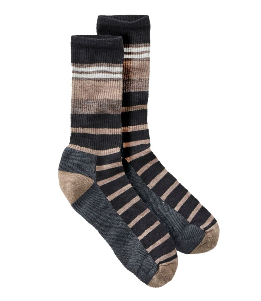 Men's SmartWool Striped Hike Light Crew Socks | Socks at L.L.Bean