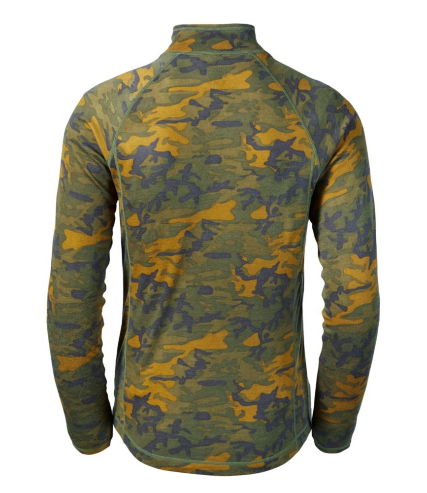 Men's Cresta Wool Midweight Quarter-Zip Base Layer, Camouflage | Base ...