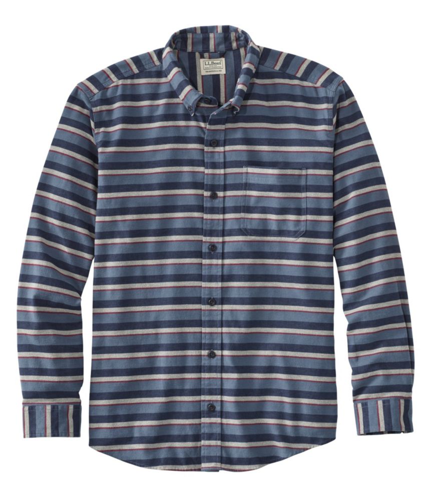 Men's Comfort Stretch Flannel Shirt, Traditional Fit, Stripe | Shirts ...