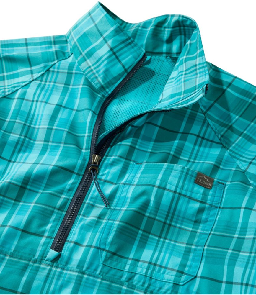 Women's Everyday SunSmart® Woven Shirt, Quarter-Zip Pullover Plaid ...