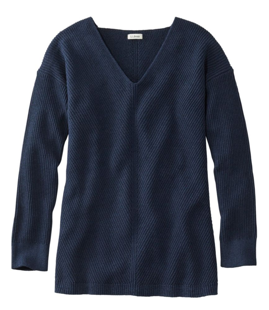Women's Cotton Shaker Stitch Sweater, V-Neck | Sweaters at L.L.Bean