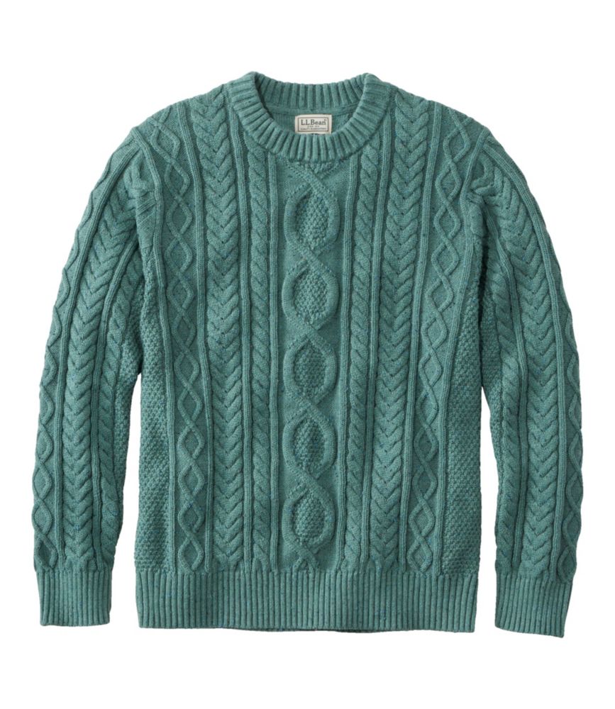 Men's Bean's Heritage Soft Cotton Fisherman Sweater, Crewneck ...