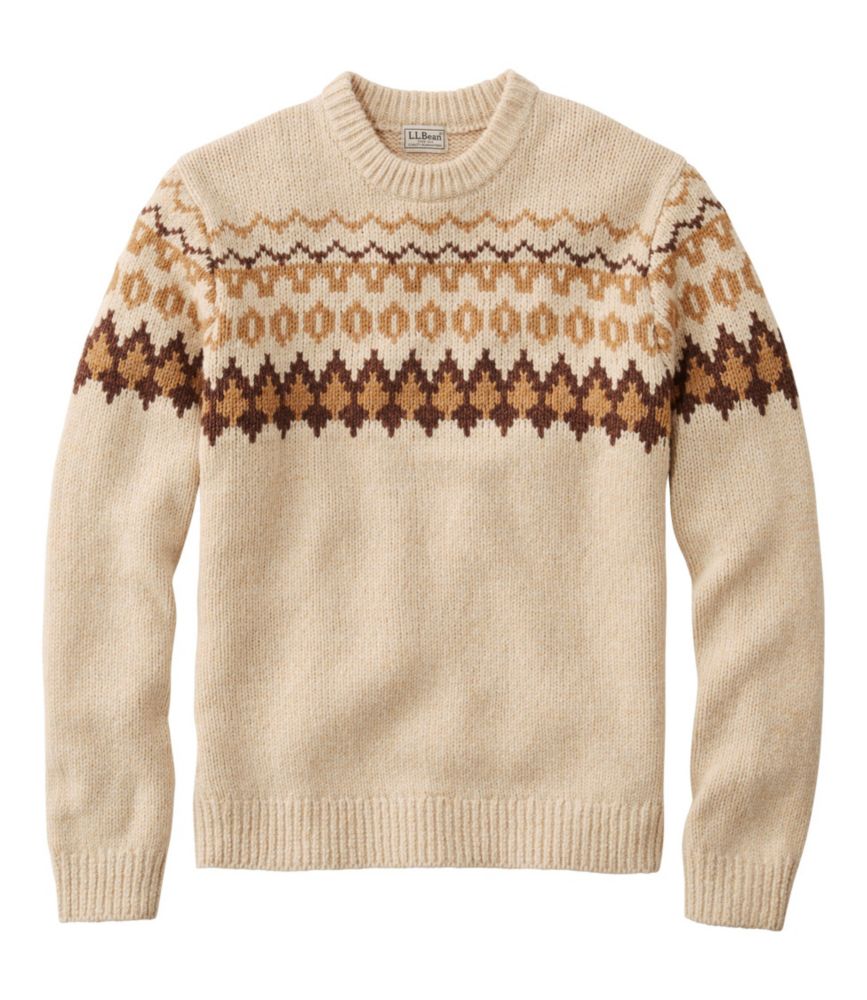 Men's Bean's Classic Ragg Wool Sweater, Crewneck, Fair Isle | Sweaters ...