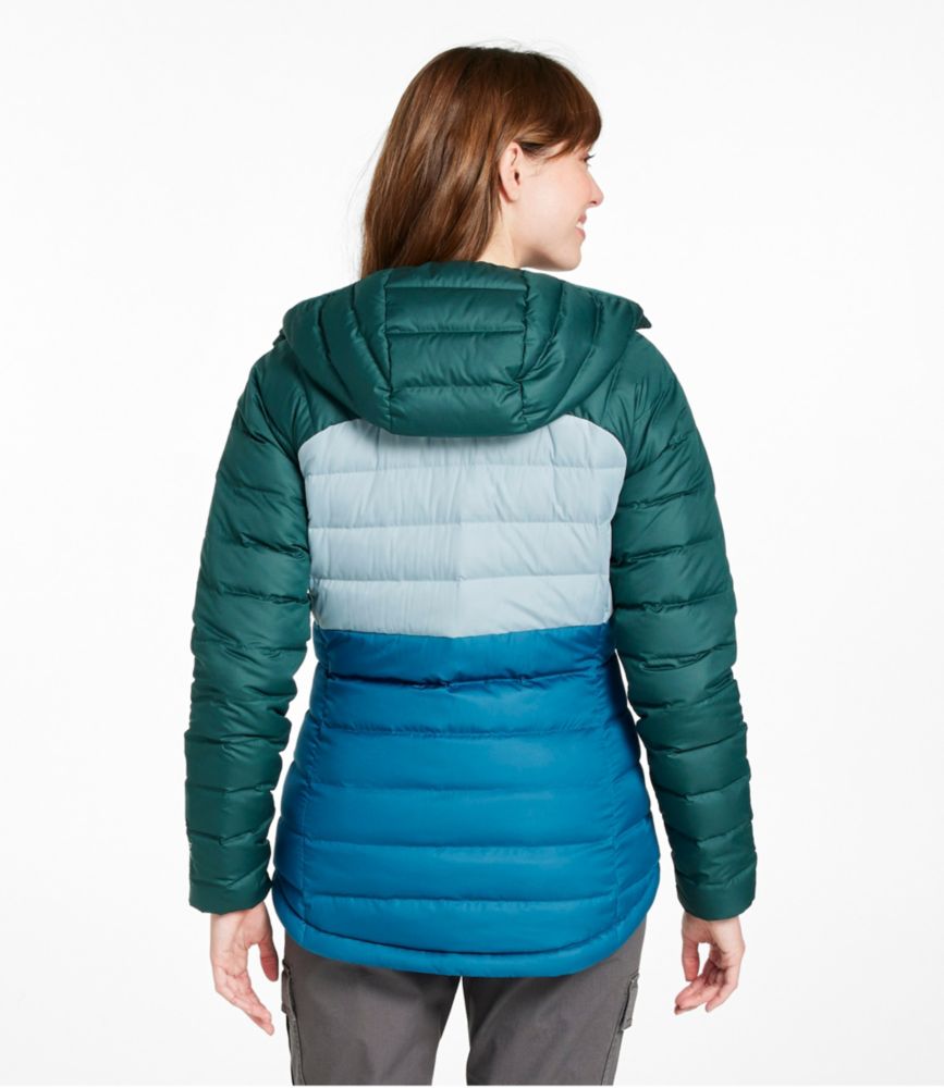 Women's Bean's Down Hooded Jacket, Colorblock | Insulated Jackets at L ...