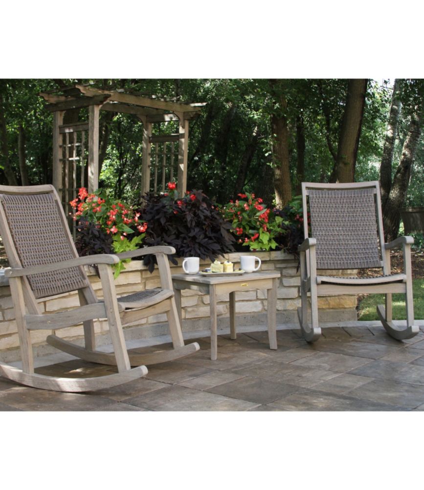 Wicker Eucalyptus Rocker, Gray Washed | Chairs at L.L.Bean