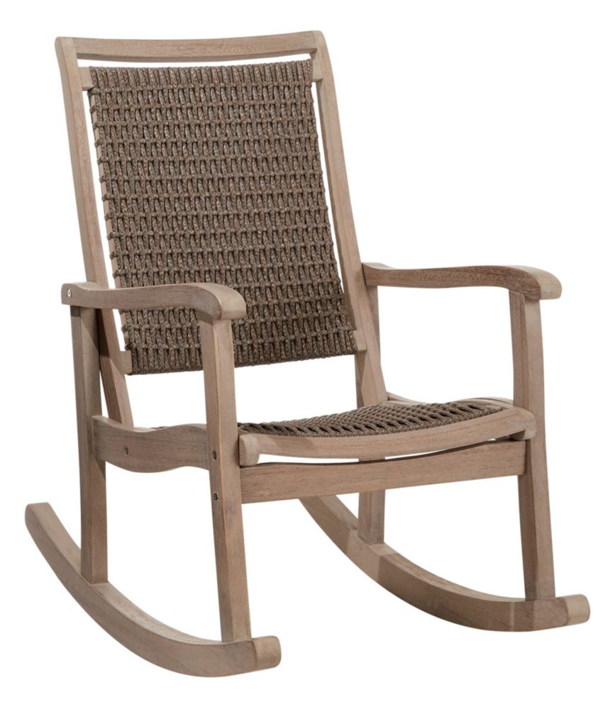Wicker Eucalyptus Rocker, Gray Washed | Chairs at L.L.Bean