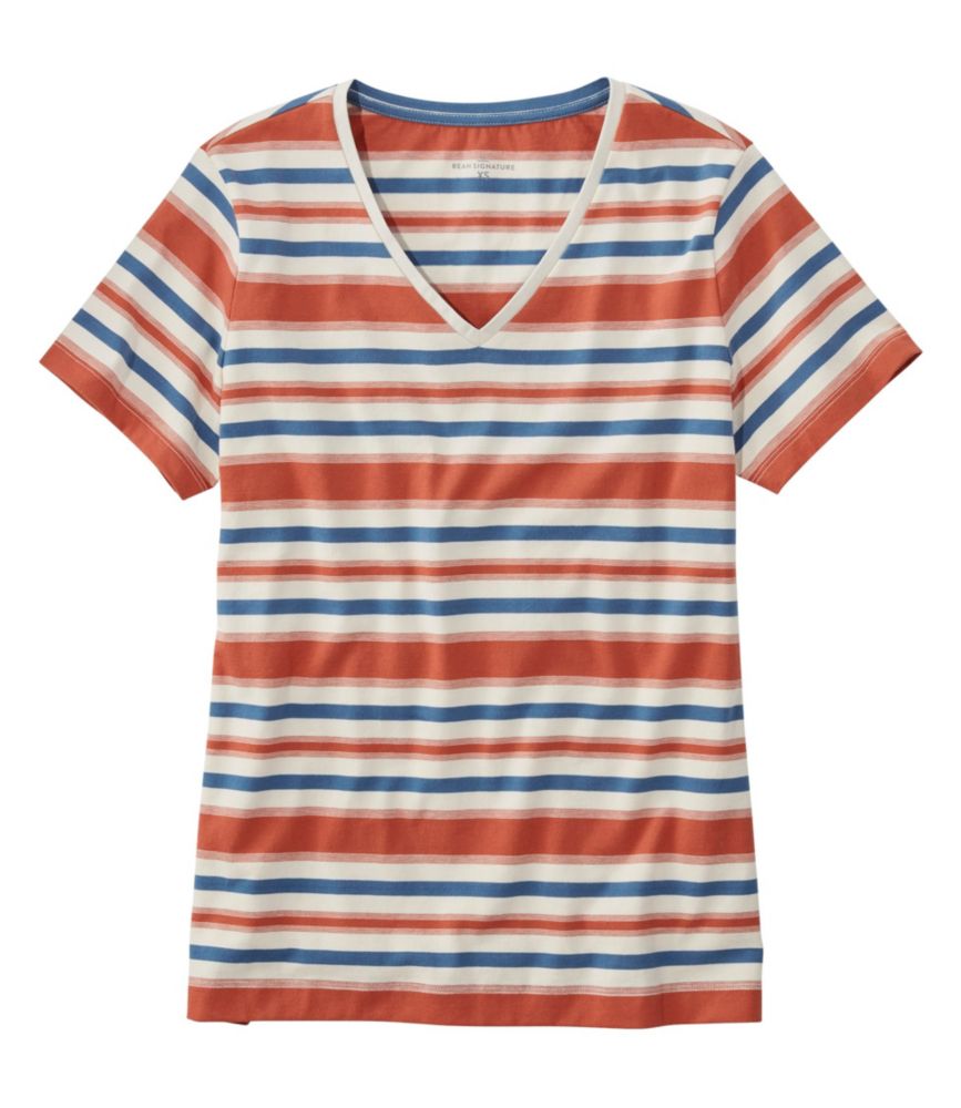 Women's Signature Rangeley Cotton Tee, V-Neck | Tees & Knit Tops at L.L ...