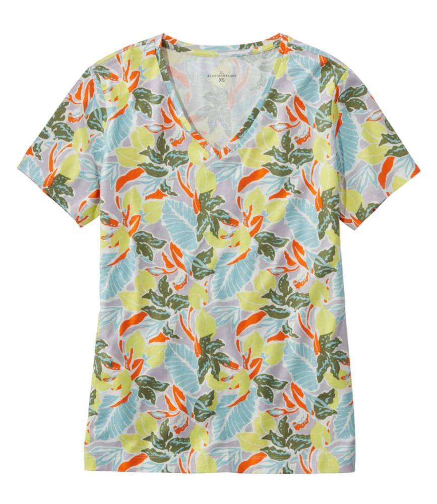 Women's Signature Rangeley Cotton Tee, V-Neck | Shirts & Tops at L.L.Bean