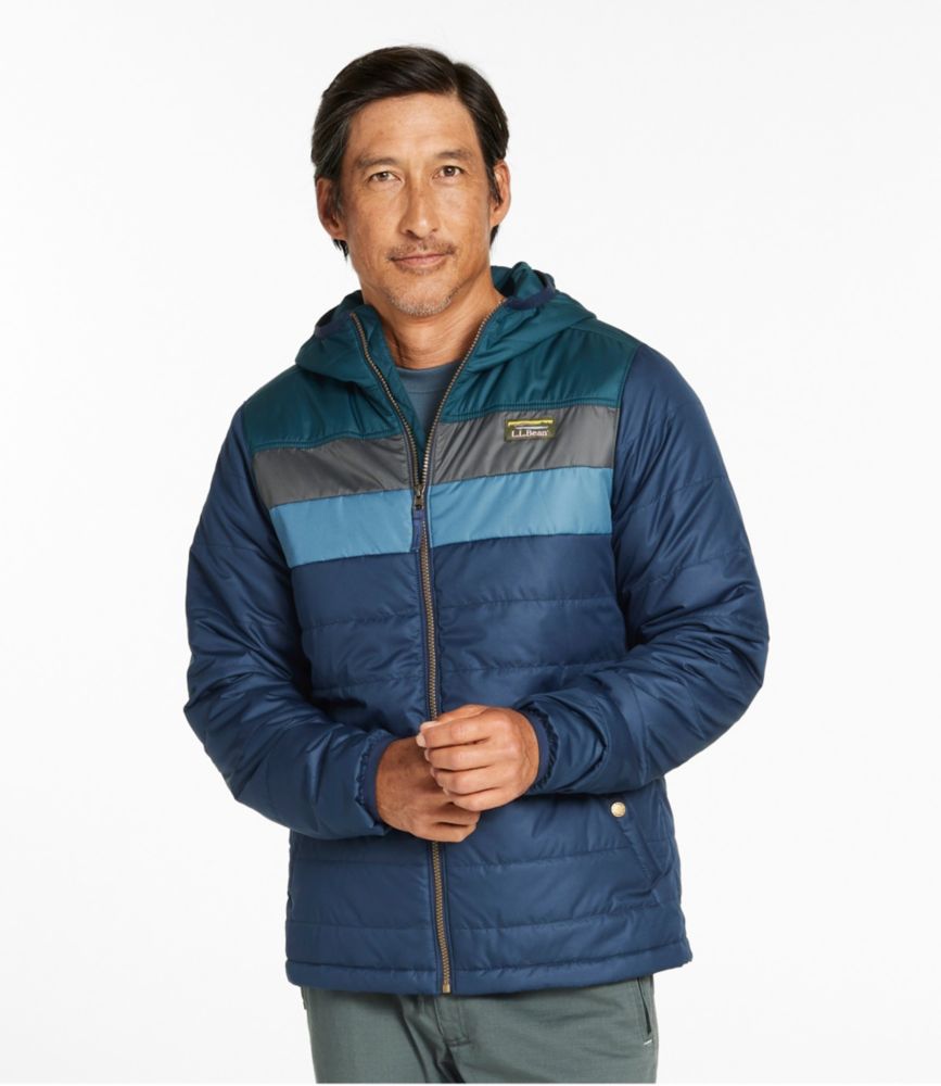 Men's Mountain Classic Puffer Hooded Jacket, Colorblock | Men's at L.L.Bean