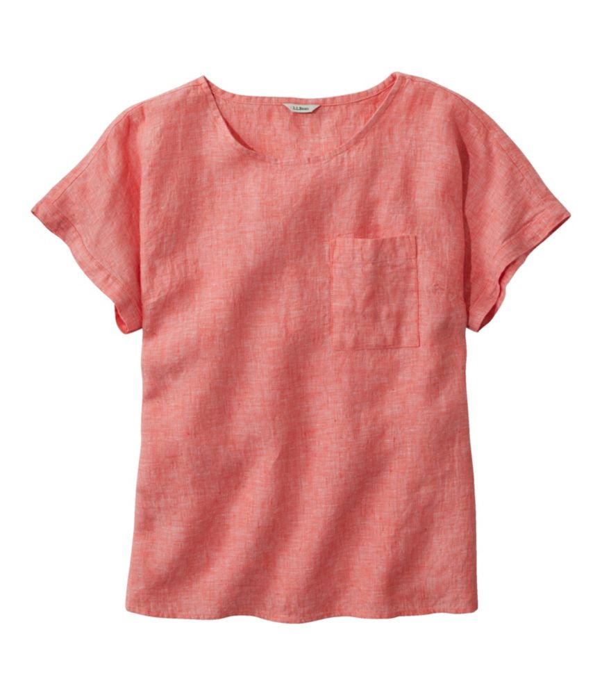 Women's Premium Washable Linen Shirt, Short-Sleeve Tee | Shirts & Tops ...