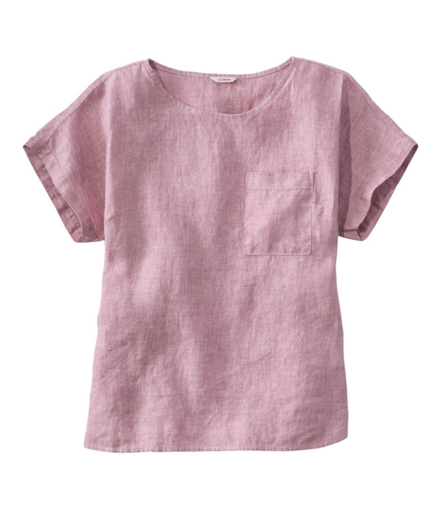 Women's Premium Washable Linen Shirt, Short-Sleeve Tee | Shirts ...