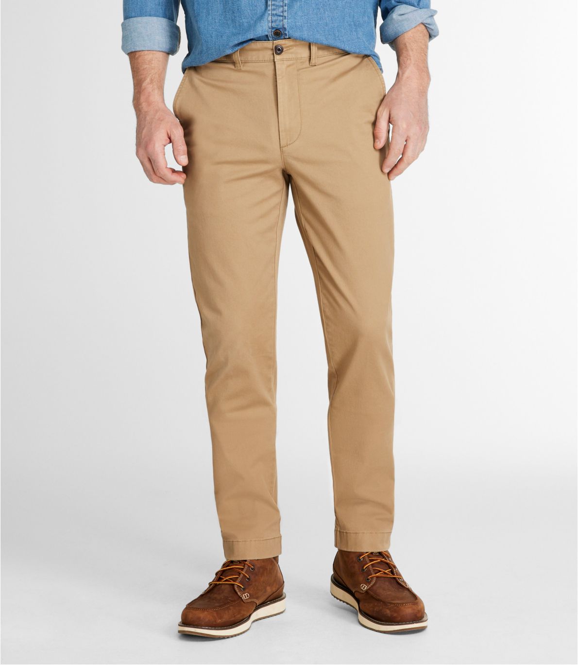 Mens Lakewashed® Stretch Khakis Standard Fit Slim Straight At Ll Bean