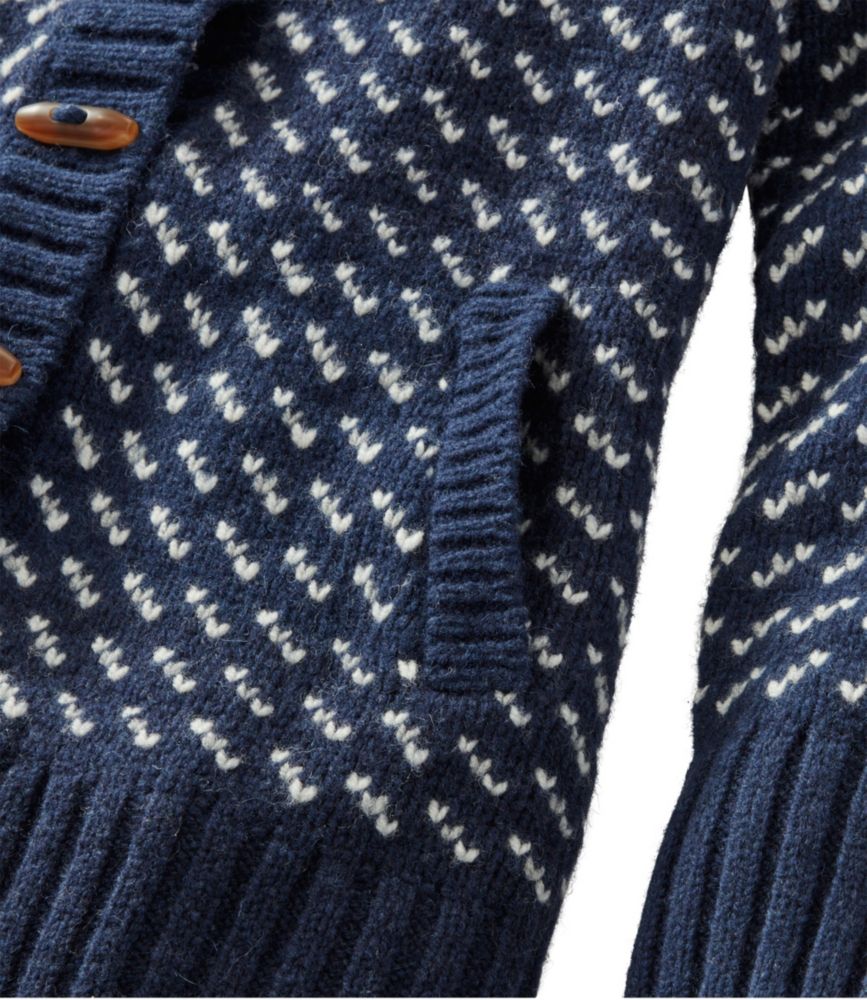 Women's Bean's Classic Ragg Wool Sweater, Cardigan Bird's-Eye