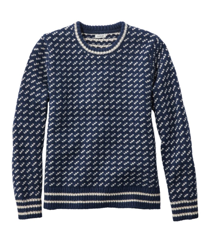 Women's Bean's Classic Ragg Wool Sweater, Crewneck Bird's-Eye ...