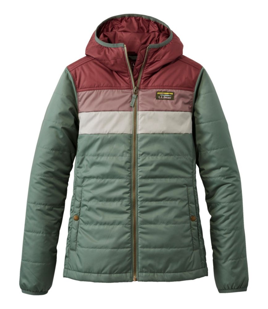 Women's Mountain Classic Puffer Hooded Jacket, Colorblock | Women's at ...