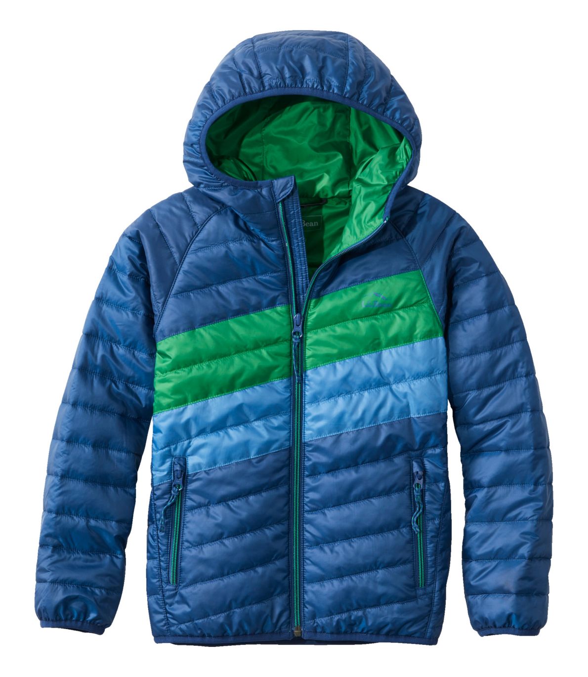 Kids' PrimaLoft Packaway Hooded Jacket, Colorblock at L.L. Bean