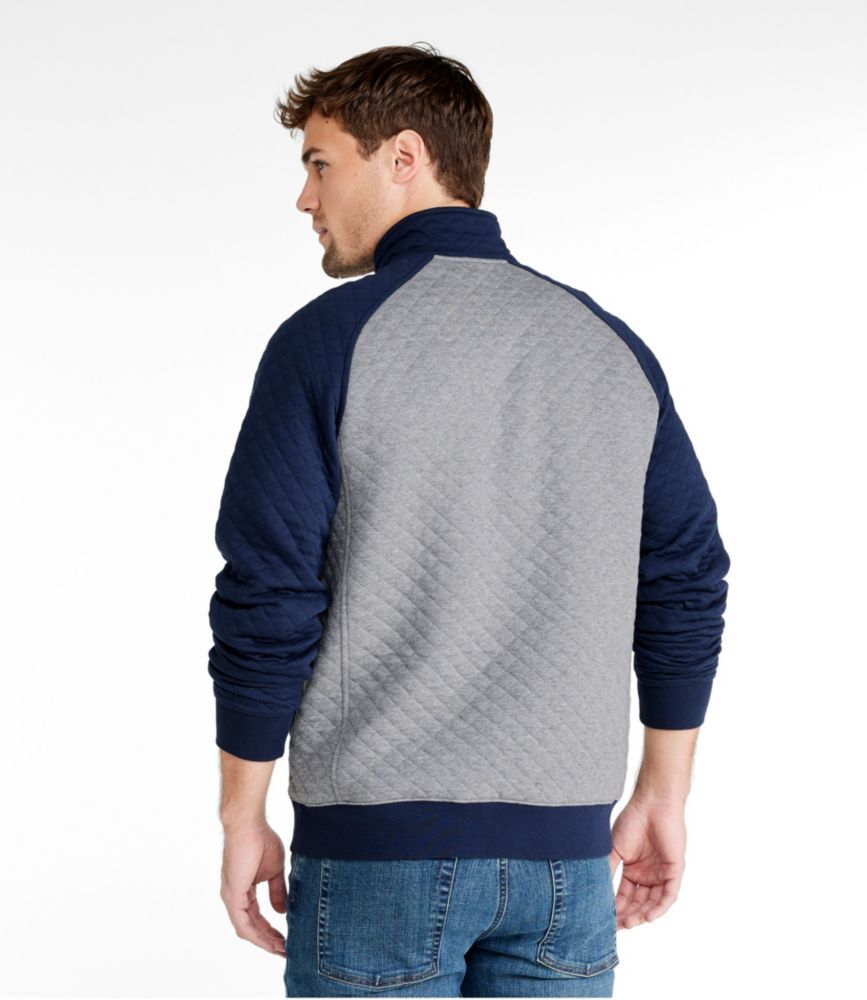 Men's Quilted Sweatshirt, Mockneck, Colorblock | Sweatshirts & Fleece ...