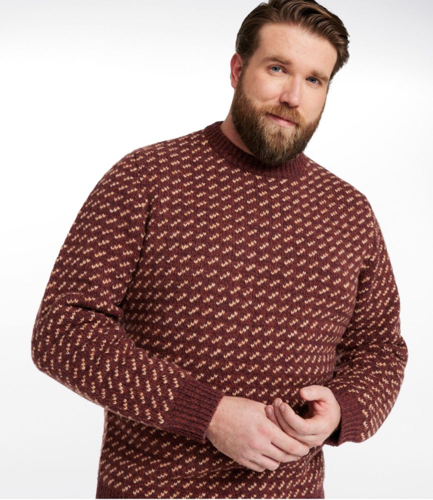 Men's Bean's Classic Ragg Wool Sweater, Crewneck, Bird's-Eye | Sweaters ...