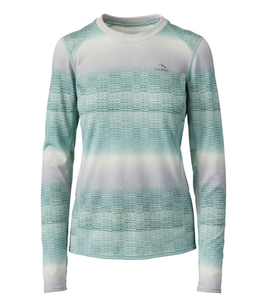 Women's L.L.Bean Heavyweight Base Layer Crew, Long Sleeve Print | Base ...