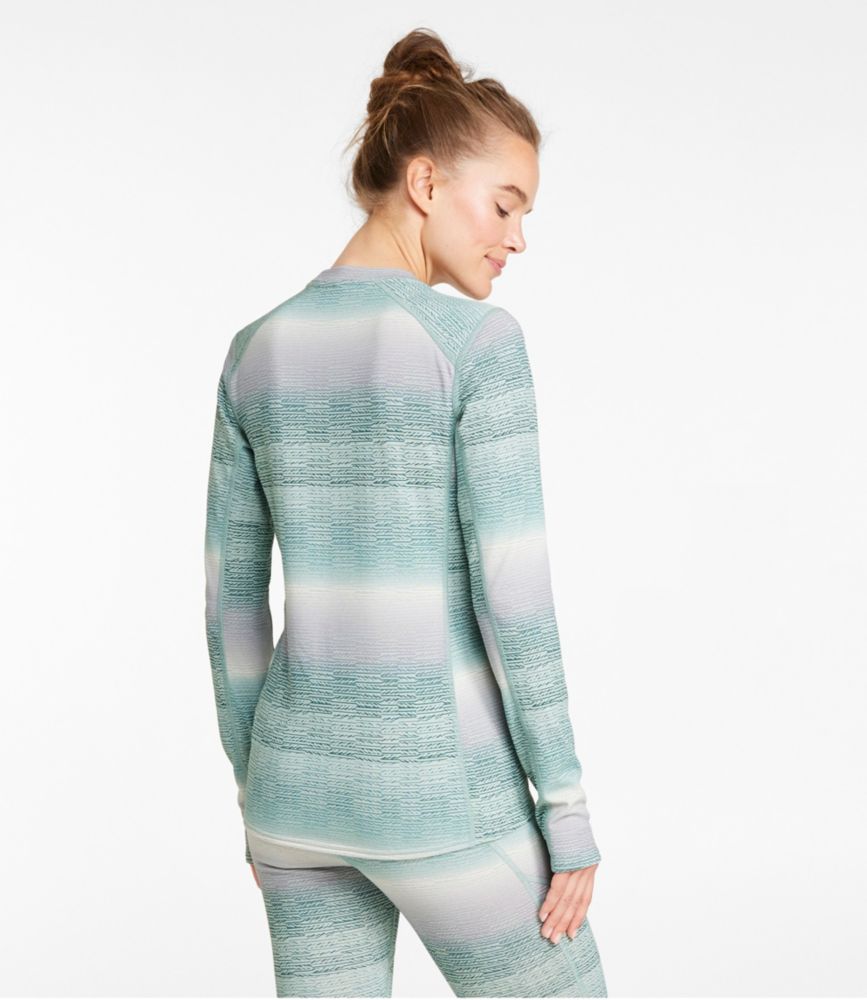 Women's L.L.Bean Heavyweight Base Layer Crew, Long Sleeve Print | Base ...