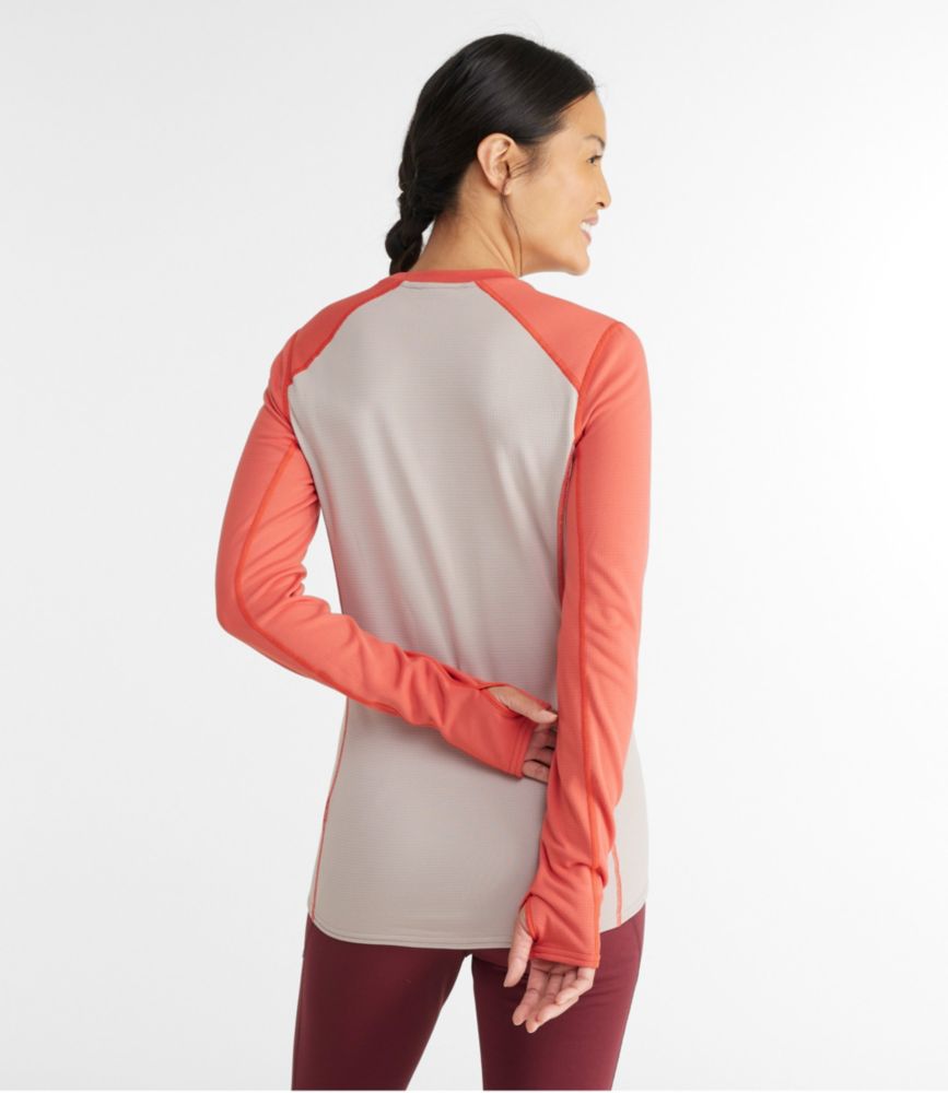 Women's L.L.Bean Heavyweight Base Layer Crew, Long Sleeve Graphic ...