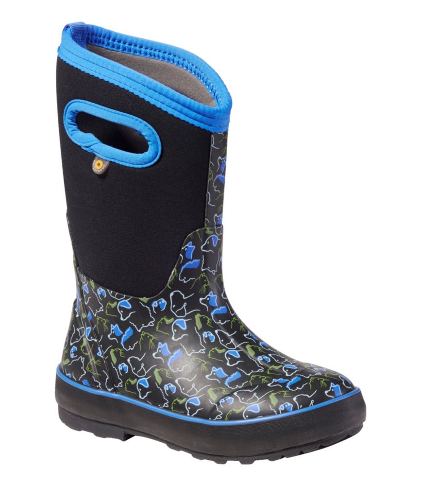 Kids' Bogs Classic Boots, Black Pets | Rain & Snow Boots at L.L.Bean